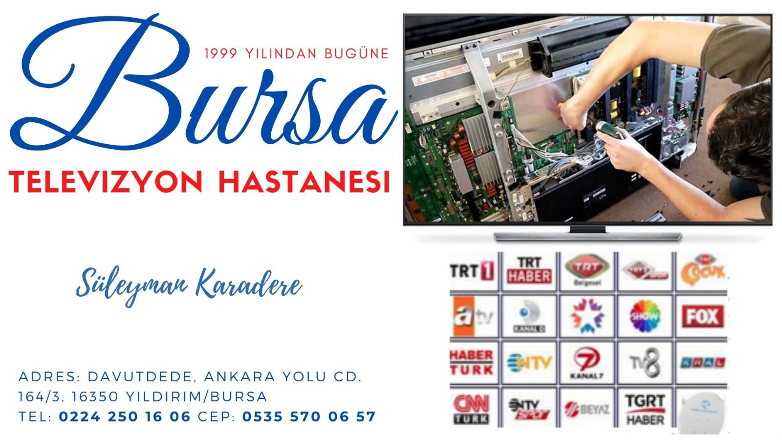 Yıldırım Televizyon Tamircisi | Bursa Televizyon Servisi 444 28 46