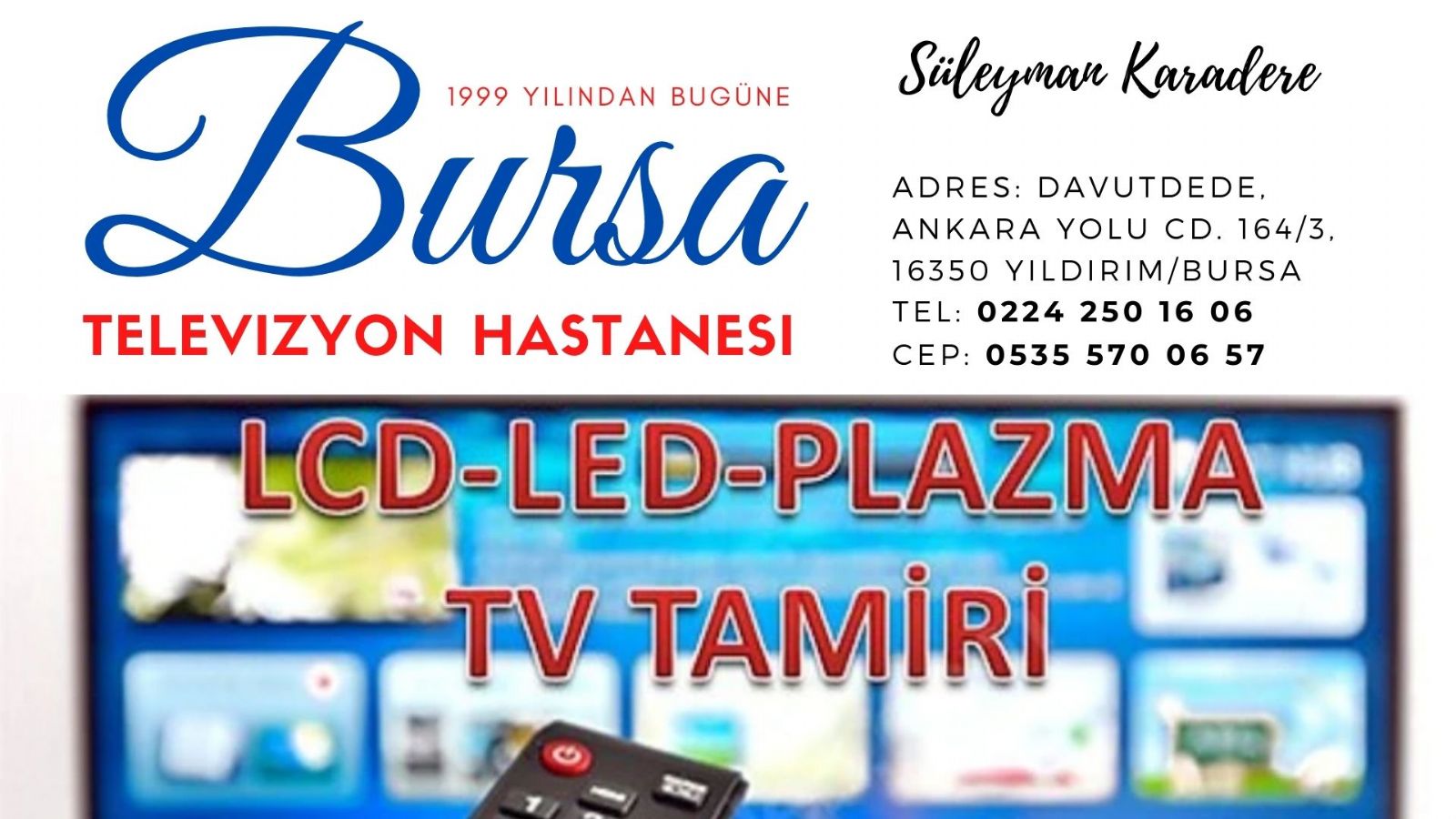 Yıldırım Televizyon Tamircisi | Bursa Televizyon Servisi 444 28 46